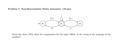 Solved Problem Non Deterministic Finite Automata Pts Chegg
