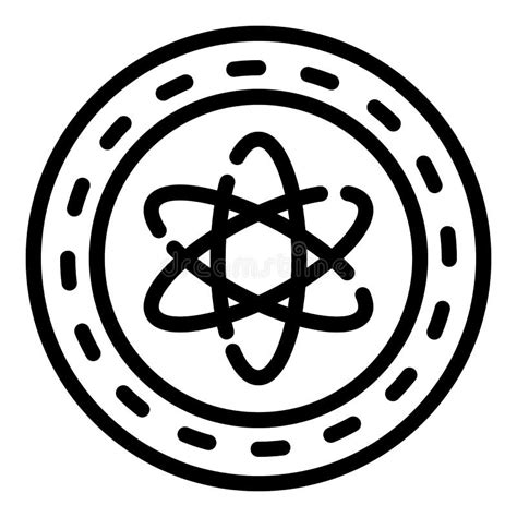 Atom Structure Icon Outline Style Stock Vector Illustration Of Line Medicine 168677151