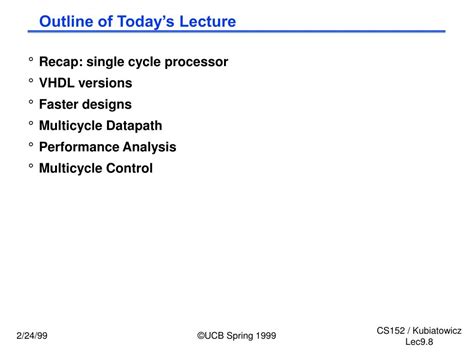 Ppt Cs 152 Computer Architecture And Engineering Lecture 9 Designing