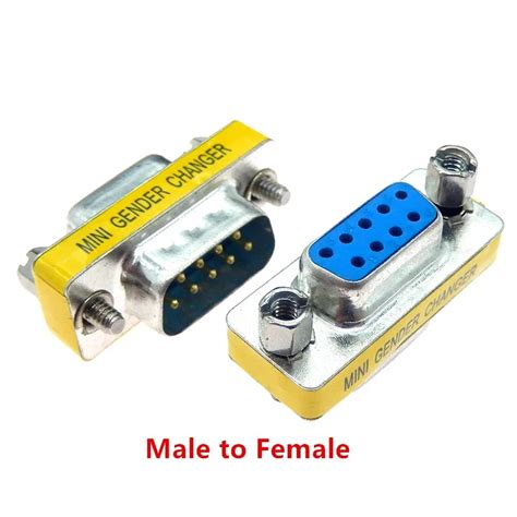 DB9 MINI GENDER CHANGER RS232 Data Cable Connector Convert Plug VGA Plug Connector 9pin Port