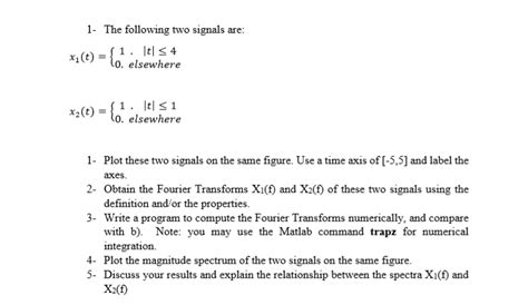 Solved Use Matlab For The Plots Chegg