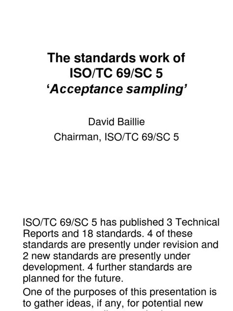 Comparison Of Iso Sampling International Organization For Standardization