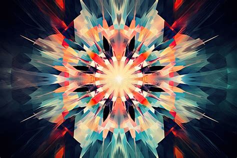 kaleidoscope of vibrant geometric patterns on an abstract background