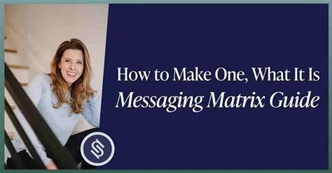 Messaging Matrix Guide How To Make One What It Is And More Nora Sudduth