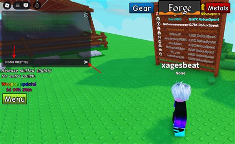 Forge A Weapon Codes Julio De 2025