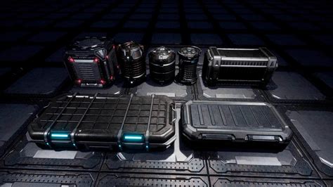 3d Model Sci Fi Cargo Container Ue4 Vr Ar Low Poly Cgtrader