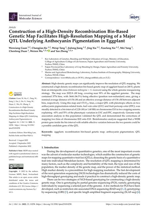 Pdf Construction Of A High Density Recombination Bin Based Genetic Map Facilitates High