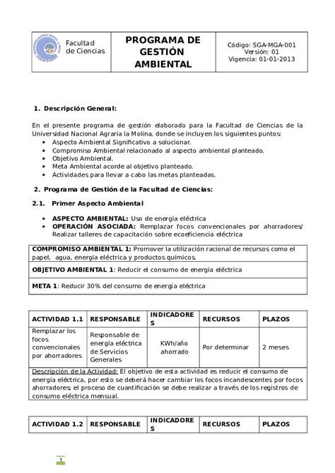 Doc Programa De GestiÓn Ambiental