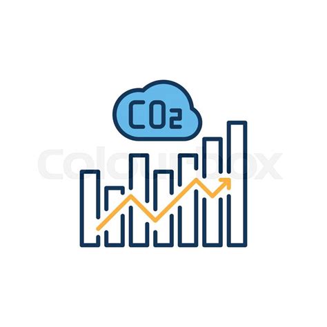 Carbon Dioxide Co2 Bar Chart With Arrow Vector Concept Moder Colourbox
