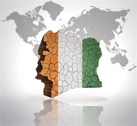 Map Of Cote Dand X27 Ivoire Stock Illustration Illustration Of African Flag 96270970