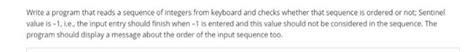 write a program that reads a sequence of integers