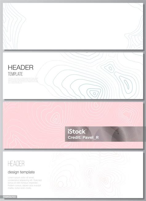 The Minimalistic Vector Illustration Of The Editable Layout Of Headers