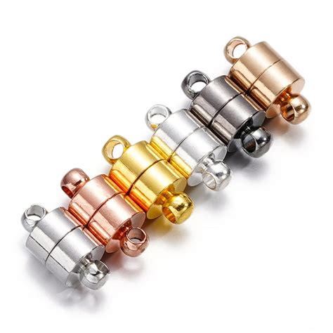 Магнитные застежки 6 мм, серебристые/золотистые, 5 комплектов | AliExpress