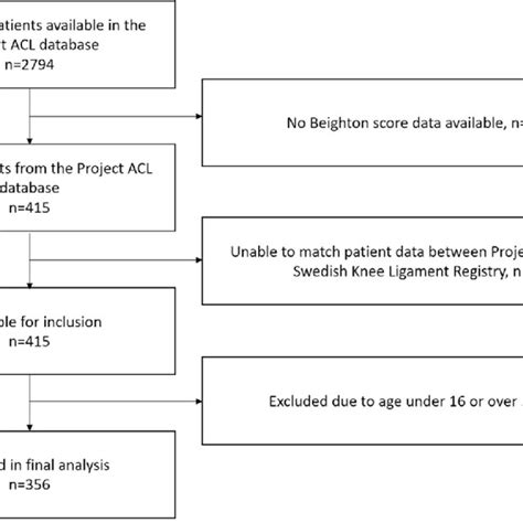Flow Chart Of Included Patients Acl Anterior Cruciate Ligament Download Scientific Diagram