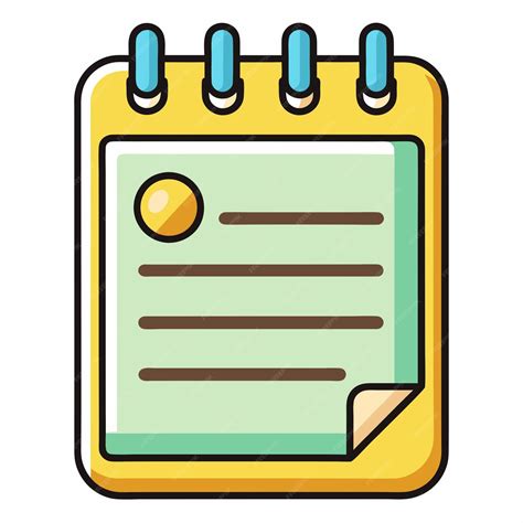 Notepad Clipart Cartoon Illustration Drawing Premium Ai Generated Vector