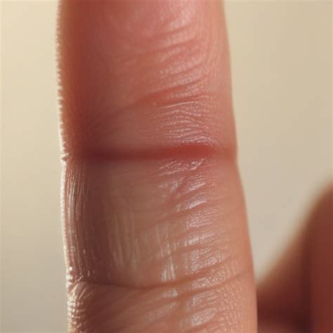 Close Up View Of A Human Finger Highlighting Skin Texture And Details