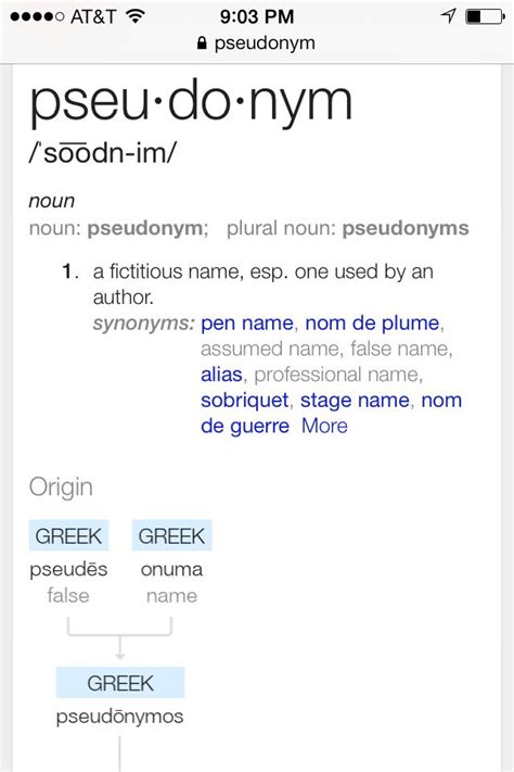Pseudonym Words Plurals Pen Name Meant To Be Nouns