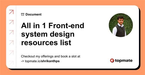 shrikanth p s on linkedin all in 1 front end system design resources