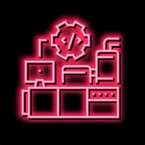 Industrial Equipment Debugging Neon Glow Icon Illustration 20595924