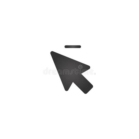 Clean Vector Modern Cursor Symbol Icon With Minus Vector Illustration Isolated On Modern