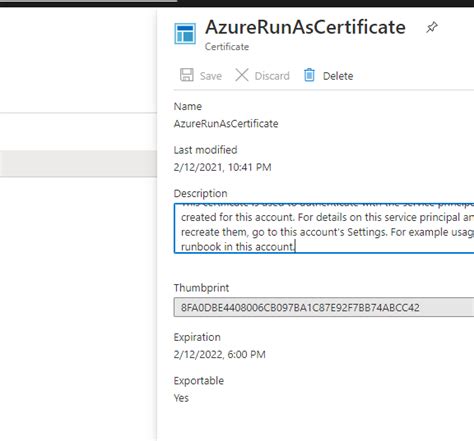 upload your own certificate to azure automation tech wizard
