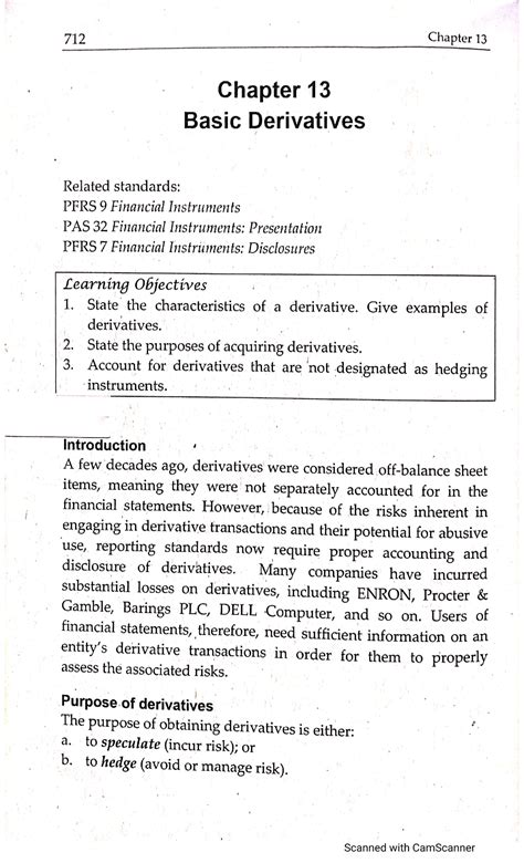 Basic Derivatives Accountancy Studocu