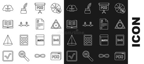 Set Line Geometric Figure Pentagonal Prism Calculation Chalkboard