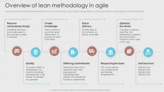 Overview Of Lean Methodology In Agile Development Methodology PPT Sample