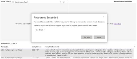 visual always breaks with resources exceeded thi microsoft
