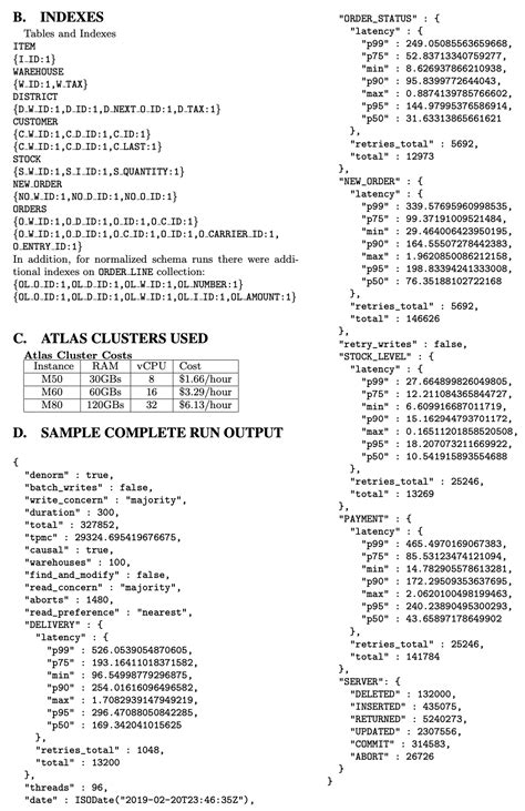 adapting tpc c benchmark to measure performance of multi document