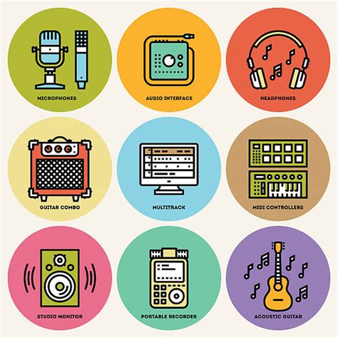 130 Mikrofon Kondensor Ilustrasi Grafik Vektor And Clip Art Bebas Royalti Istock