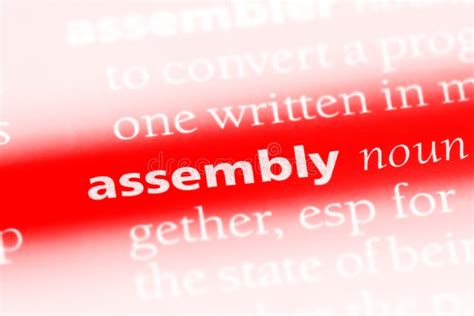 Assembly Word Cloud Hand Writing Concept Stock Image Image Of