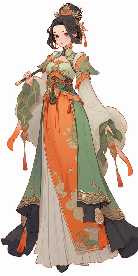 Ai武侠游戏角色设定素材 国风人物服装插画设计参考 影视概念设计 淘宝网 花瓣网