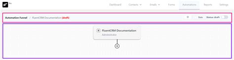 automation editor fluentcrm