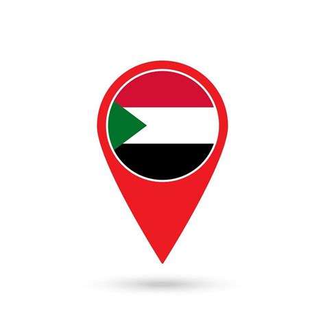 Map Pointer With Contry Sudan Sudan Flag Vector Illustration 6474523 Vector Art At Vecteezy