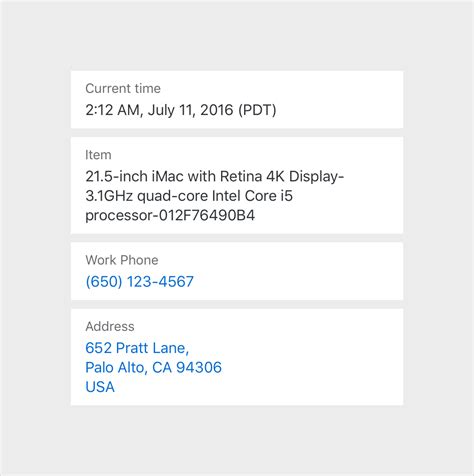Key Value Cell SAP Fiori For IOS Design Guidelines