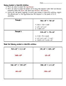 Multiplying And Dividing In Scientific Notation By Enigmathic TpT