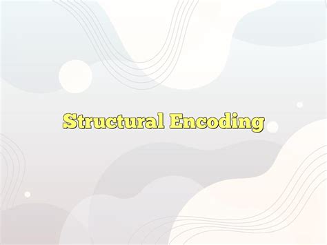 Structural Encoding Definition And Meaning