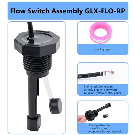 Upgrade Glx Flo Rp Flow Switch Assembly Compatible With Hayward Goldline Aquarite Salt Systems