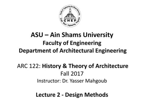 Asu History And Theory Lecture 2c Design Method 7 10 2017 Ppt