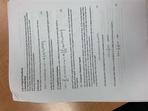 lab 4 signal synthesis 1 introduction the objective