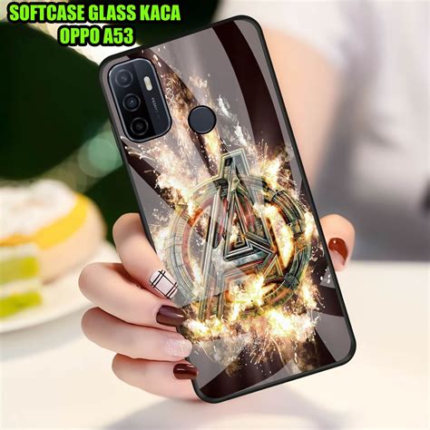 Jual Softcase Glass Kaca OPPO A53 Case Hp Pelindung Handphone OPPO