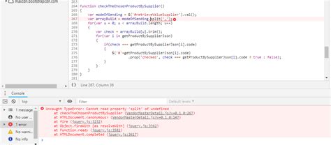 Jquery Javascript Split Error Uncaught Typeerror Cannot Read