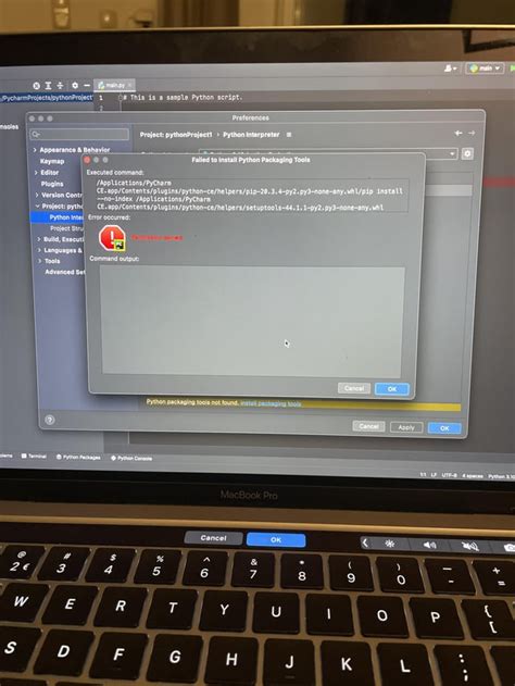 Installing Packages Problems Rpycharm