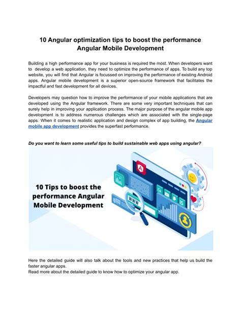 Ppt 10 Angular Optimization Tips To Boost The Performance Angular