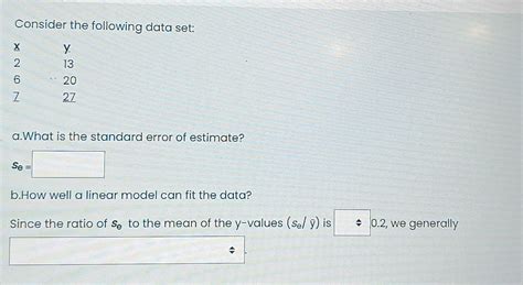 Consider The Following Data Set A What Is The Chegg