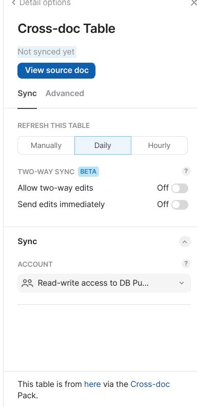Cross Doc Issue Not Synced Yet And Seemingly No Way To Sync Coda Maker Community
