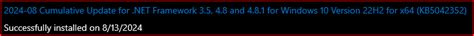 Kb5042352 Cumulative Update Net Framework 3 5 4 8 And 4 8 1 22h2 Windows Update Windows