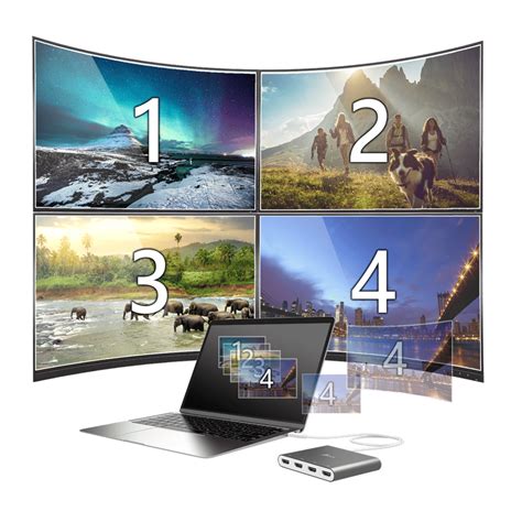 J5 Create Jca366 N Usb C To 4 Port Hdmi Multi Monitor Adapter Jca366 N Dustin No