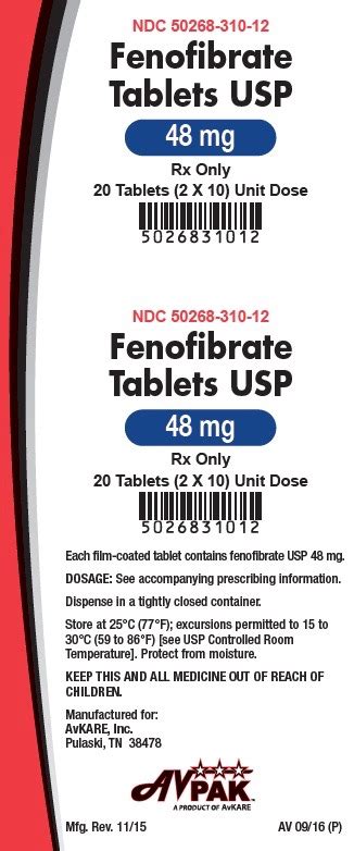 Fenofibrate By Avpak Fenofibrate Tablet